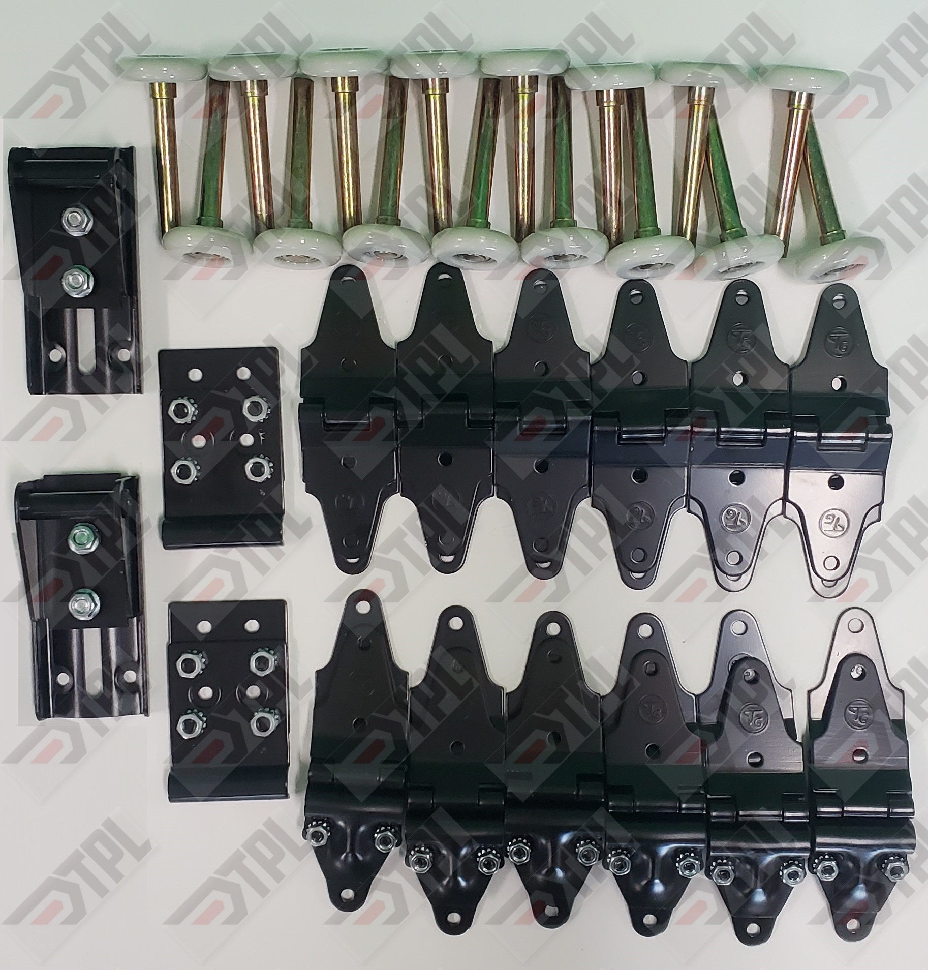 44 Pack-Whiting Style Door Repair Kit-ALL Hinges & Fixtures 2" Rollers – Transport Parts LLC