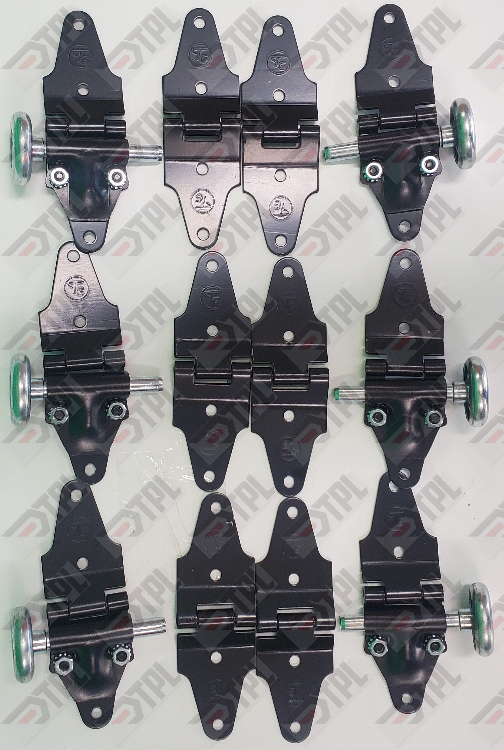 18 Piece Whiting Style Hinge/2"STEEL Roller Kit-Roll up Door-2 Panel R ...