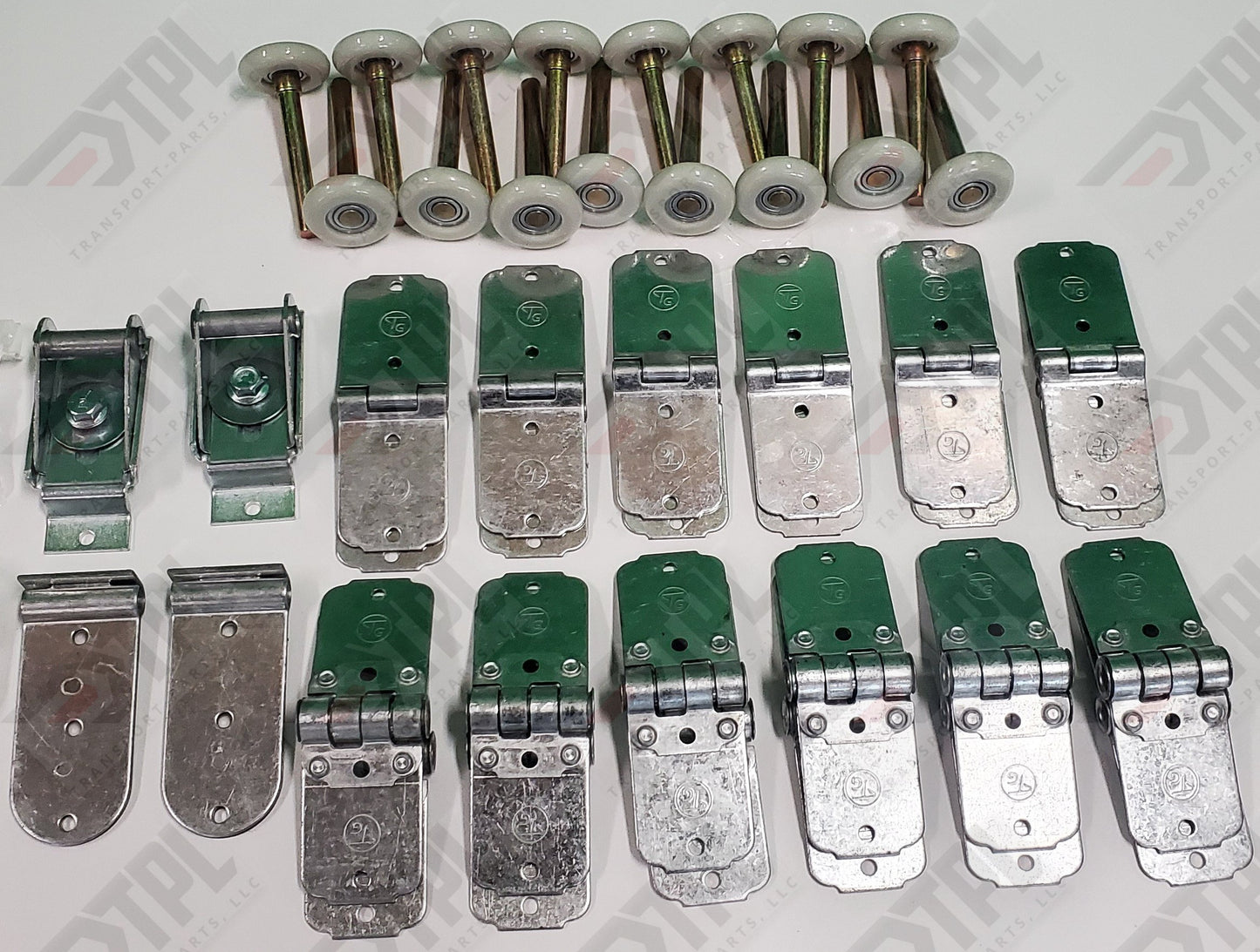 44 Piece TODCO Style Trailer Roll Up Door Hinges-2" Rollers Kit ...